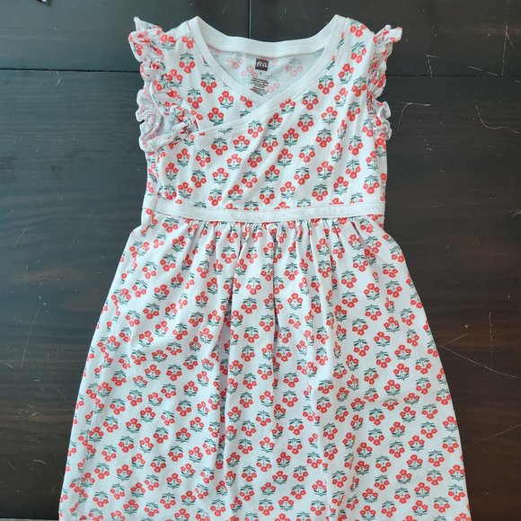 Tea Collection | Dresses | Tea Collection White Dress With Red Flowers ...